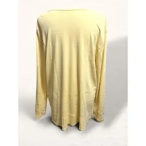 J. Jill | Tops | Jjill Butter Yellow Xl Perfect Pima Cotton Long Sleeve ...